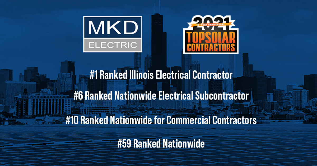 MKD Electric Recognized as Top U.S. Solar Installation Company - MKD